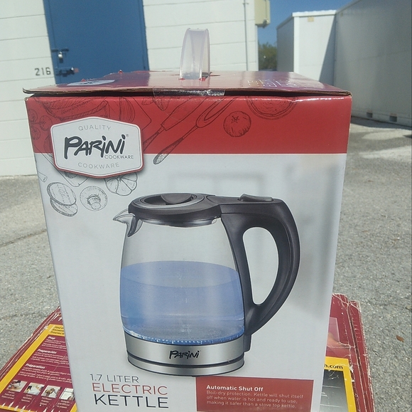 Other | Parini Electric Kettle Automatic Shutoff Glass Stainless 17 ...